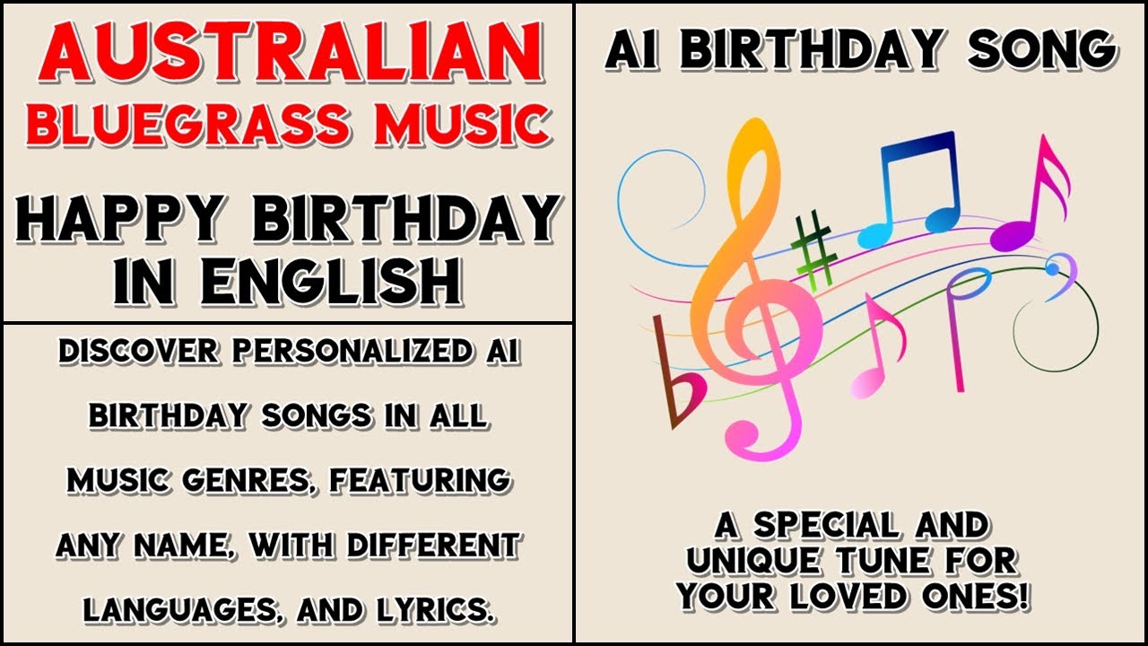 Birthday Song│Australian Bluegrass Music│English Language│Happy ...