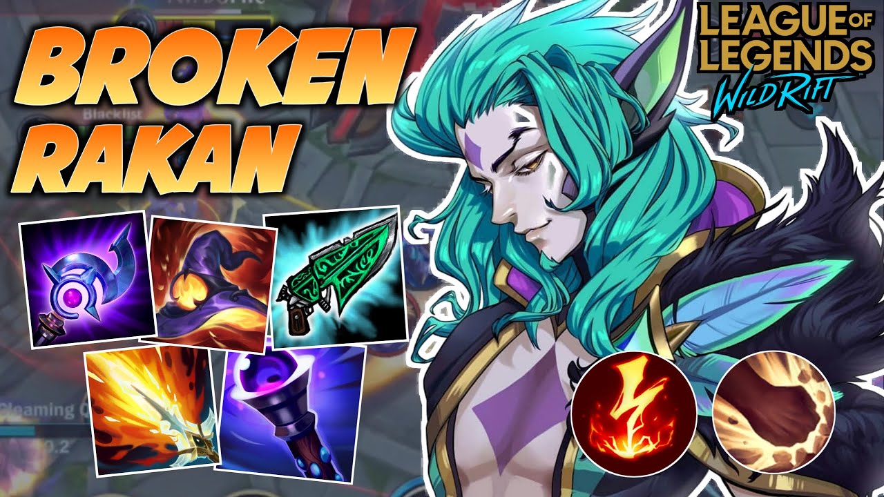RAKAN WILD RIFT - ONE SHOT BUILD AND RUNES!! TO MUCH DAMAGE!! - YouTube
