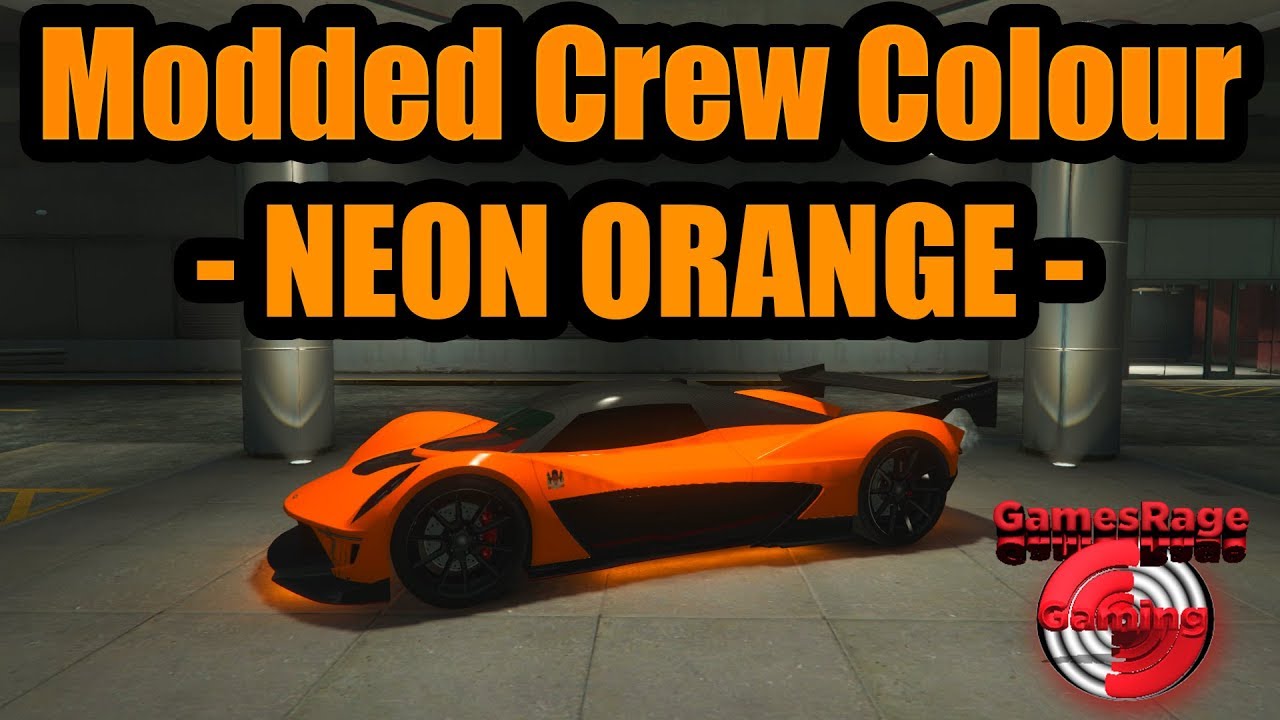 GTA5 : Modded Crew Colour - Neon Orange (Glow In The Dark) + Tutorial ...