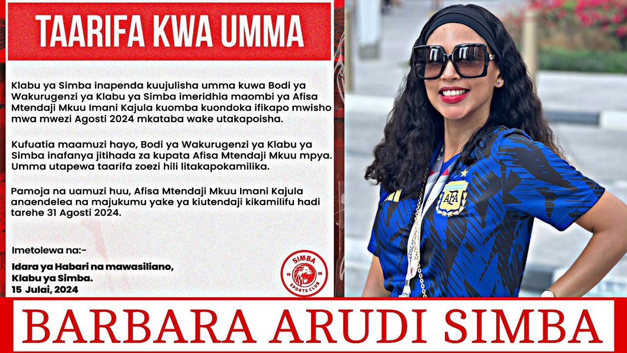 🚨 TAARIFA KWA UMMA ; Barbara Gonzalez Kurejea Nafasi ya C.E.O Simba | Usajili simba 2024 na 2025 ...