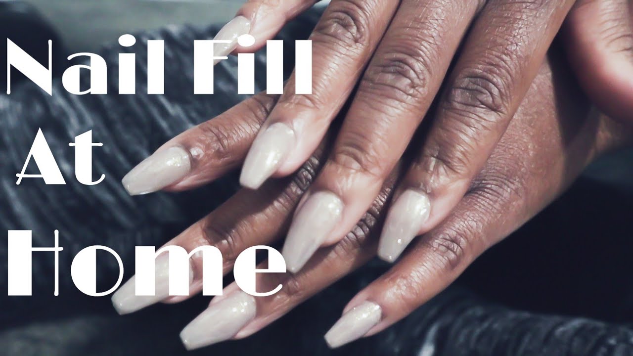How I Fill My Gel Nails At Home - YouTube