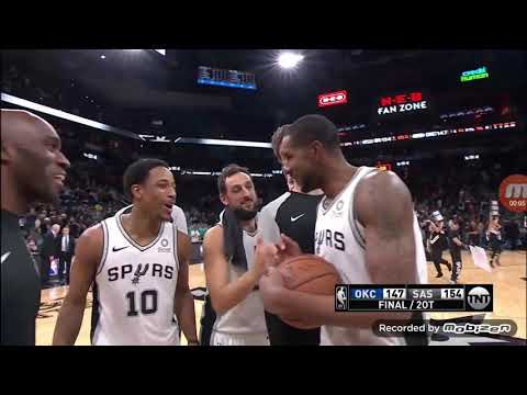 San Antonio Spurs DeMar DeRozan gives LaMarcus Aldridge mini Gatorade ...