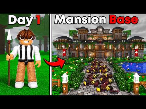 I Built A MANSION BASE in 99 Nights in the Forest!