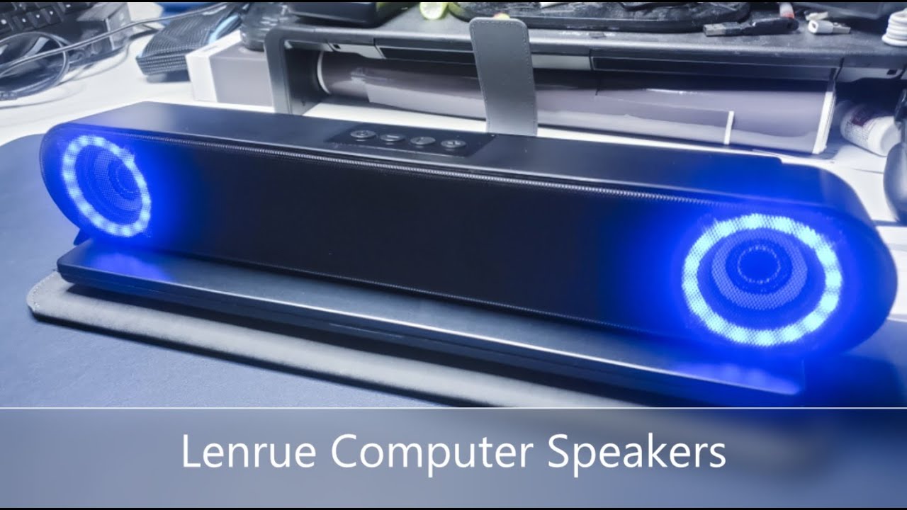 **LENRUE** LED PC Speakers Unboxing and Review - YouTube