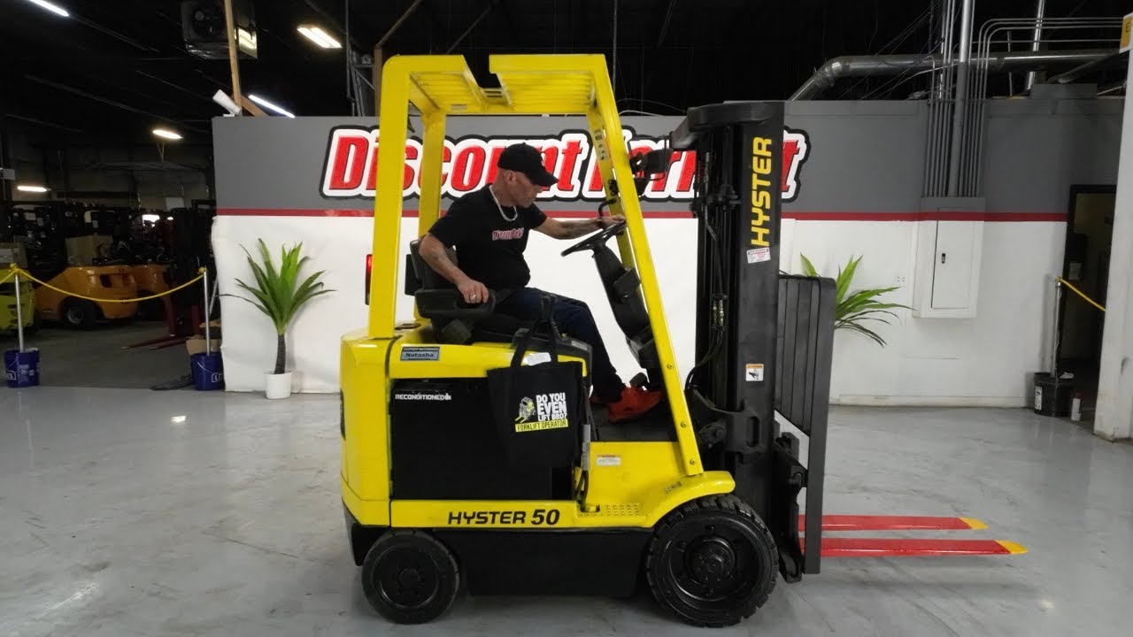 HYSTER E50XM 5,000lb Electric #803V - Forklift for Sale - YouTube