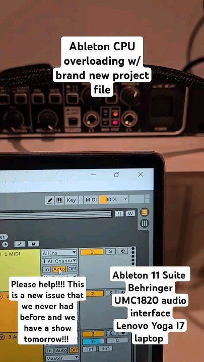 ABLETON CPU OVERLOAD ON BRAND NEW PROJECT FILE - LENOVO YOGA I7 W/ ABLETON 11 SUITE - YouTube
