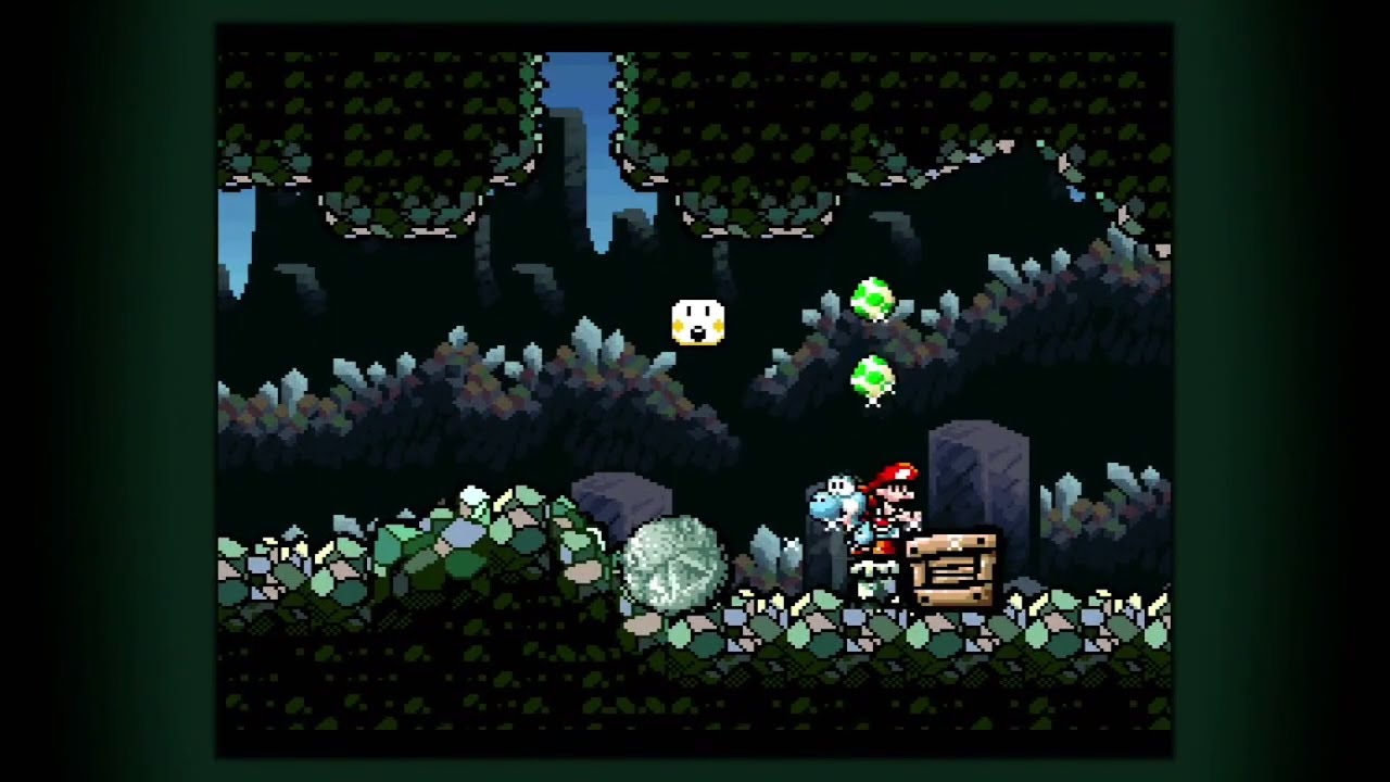 1-3: The Cave Of Chomp Rock - YOSHI'S ISLAND - Perfect 100 - SNES ...