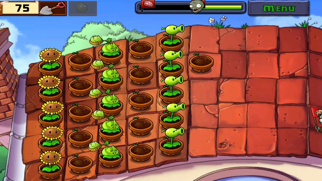 PLANTS vs ZOMBİES: ROOF level 2 - YouTube