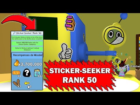 MISSÃO: STICKER-SEEKER RANK 50 BEE SWARM SIMULATOR ROBLOX - YouTube