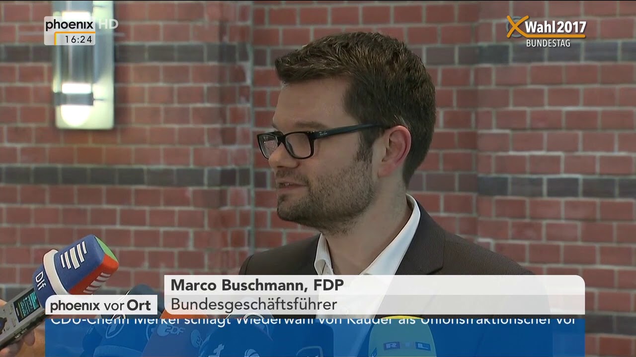 Bundestagswahl 2017: Pressestatement von Marco Buschmann am 25.09.2017 ...