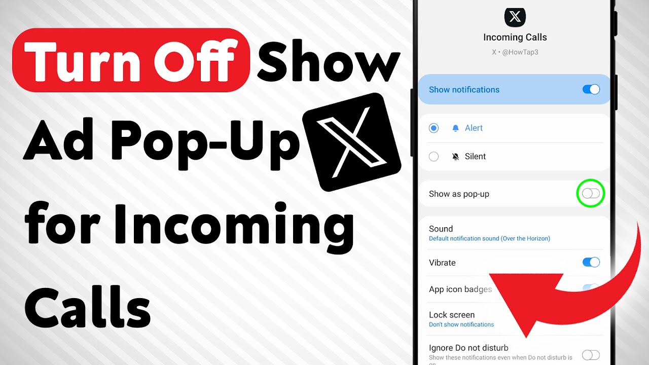 How To Turn Off Show Ad Pop-Up for Incoming Calls on X App in Android ...