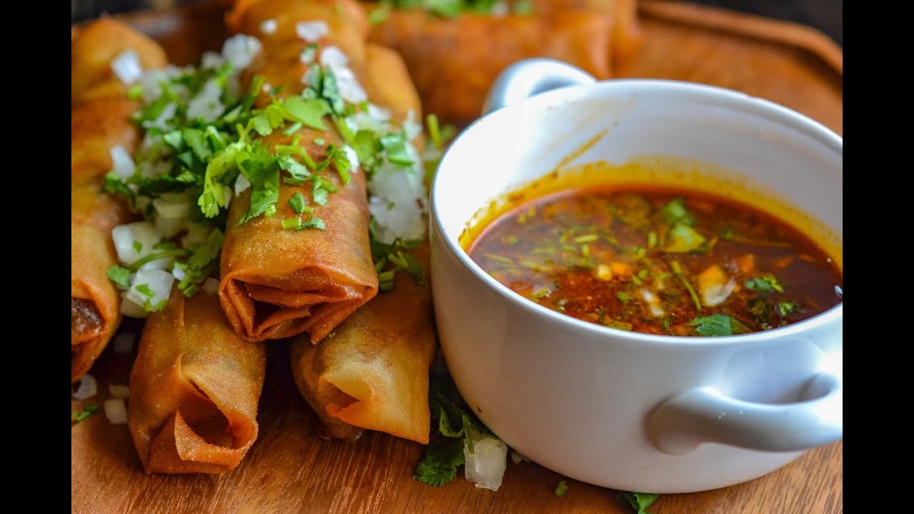 Birria Spring Rolls with Consommé - YouTube