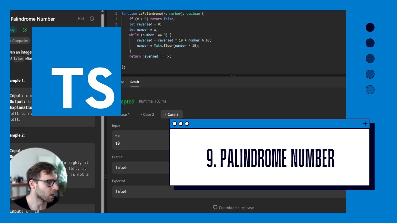 Cracking The Palindrome Number Puzzle In Typescript 9 Leetcode