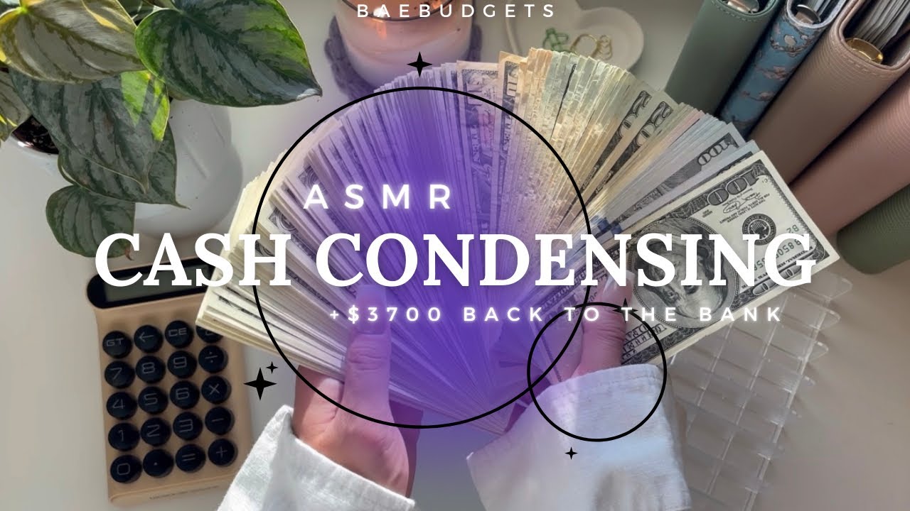 asmr cash condensing | no talking | $3700+ back to the bank - YouTube