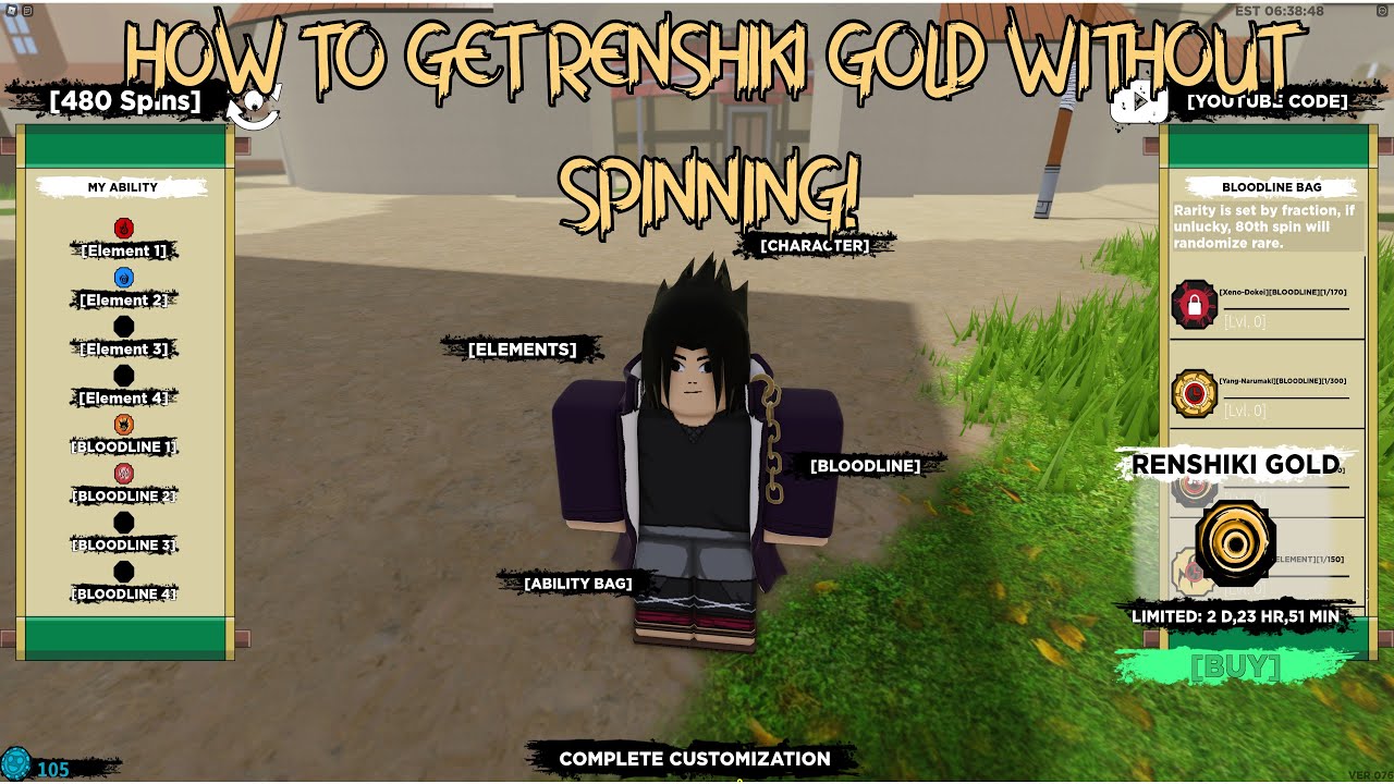 How to Get Renshiki Gold Without Spinning! | Shindo Life Roblox - YouTube