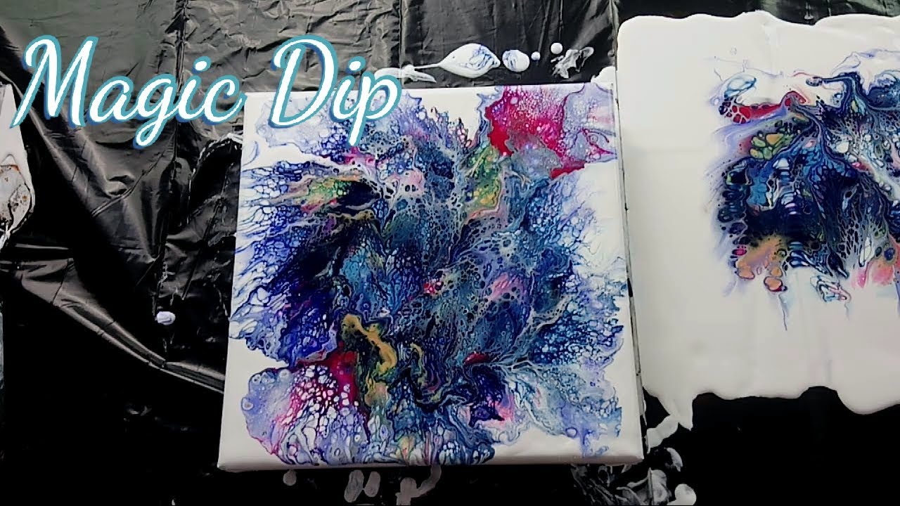 Magic Dip! – Acrylic pouring I Fluid painting Mini series Part1 - YouTube