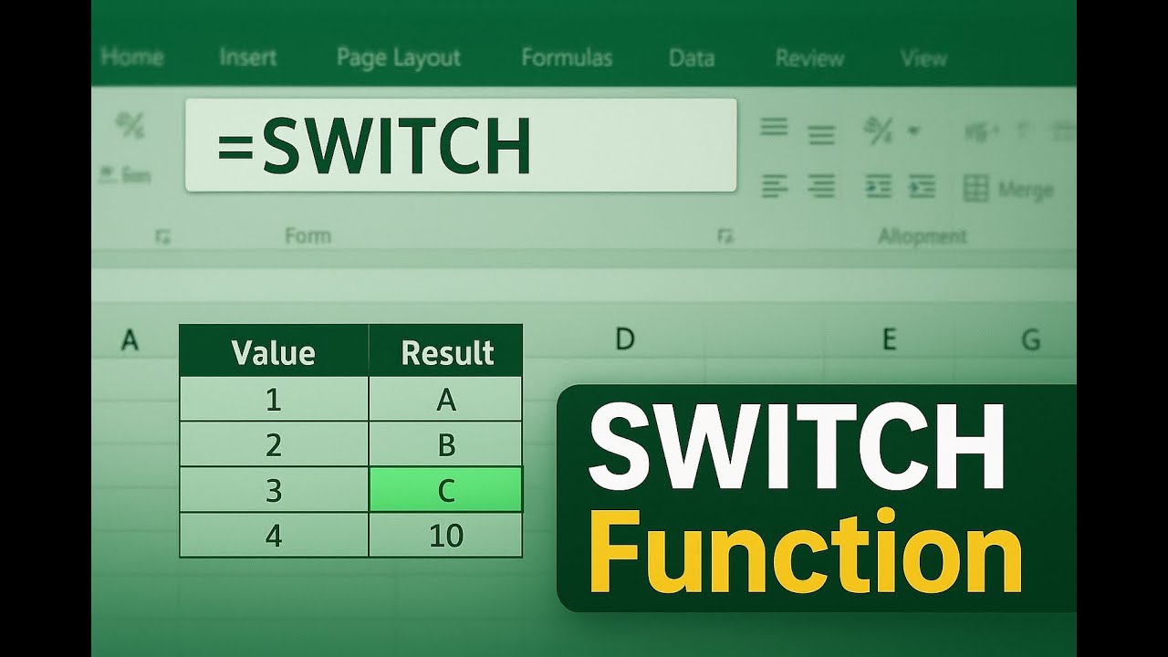 Explore switch formula in excel | Excel tutorial - YouTube