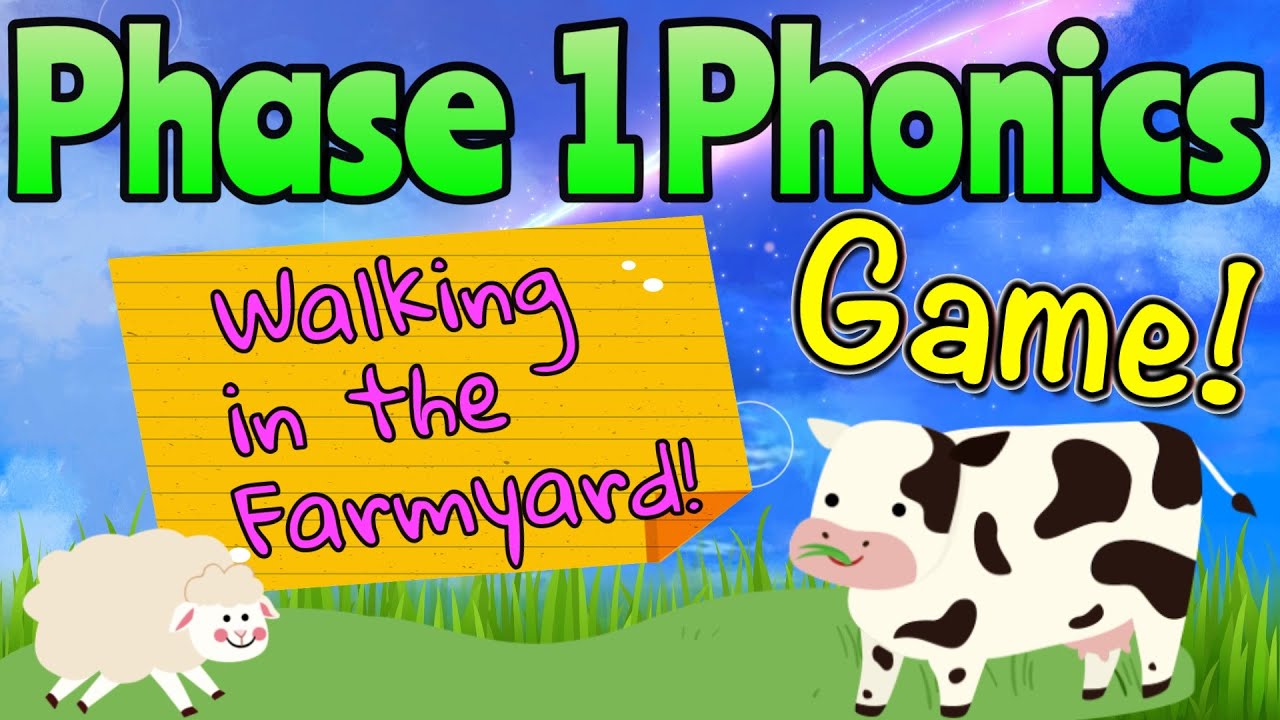 PHASE 1 PHONICS LISTENING GAME | WALKING IN THE FARMYARD | Initial ...