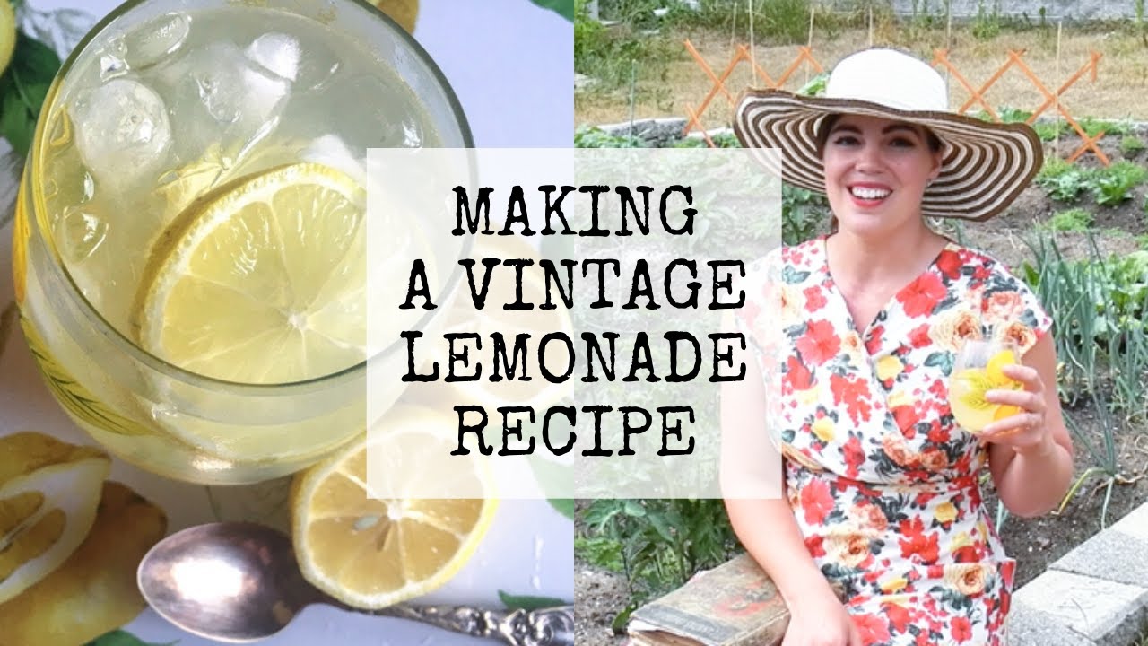 Making a Vintage Lemonade Recipe (and a Frosty Blended Basil Lemonade ...