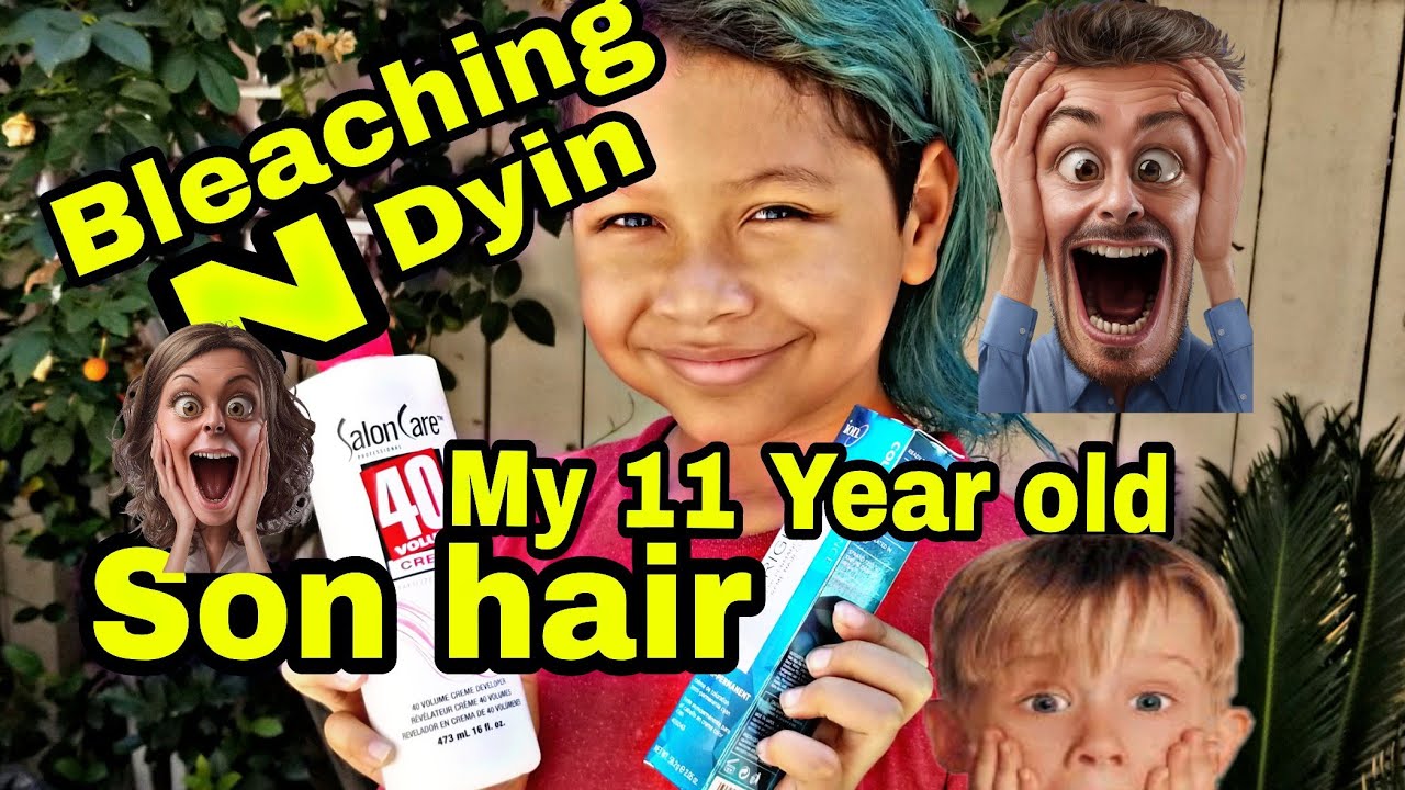 Bleaching And Dying My 11 Year Old Son s Hair YouTube bleaching-and-dying-my-11-year-old-son-s-hair-youtube
