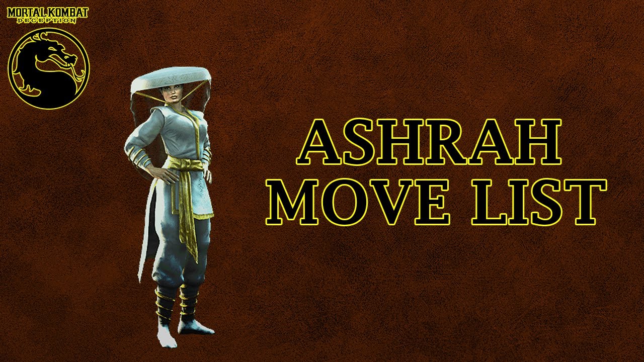 Mortal Kombat Deception - Ashrah Move List - YouTube