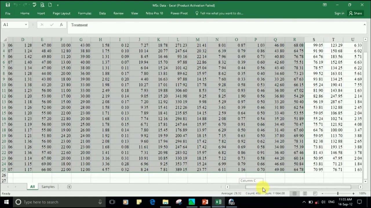 How to enter and import data into GenStat - YouTube