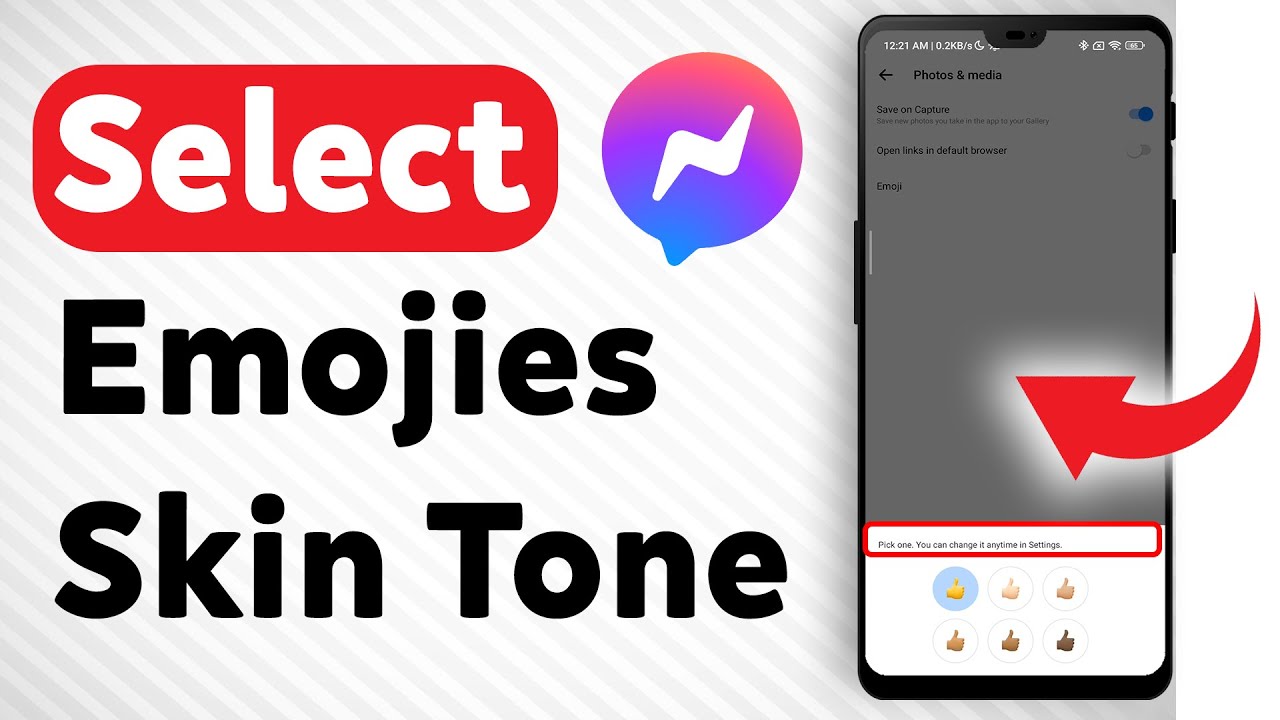 How To Select A Default Skin Tone For The People Emojis In Messenger ...