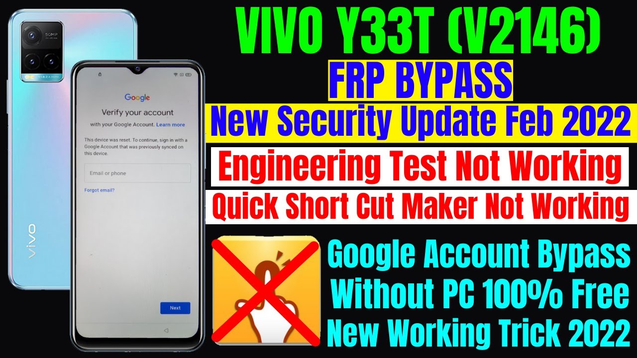 VIVO Y33T (V2146 FRP Bypass New Security Update 2022 / All VIVO 2022 ...