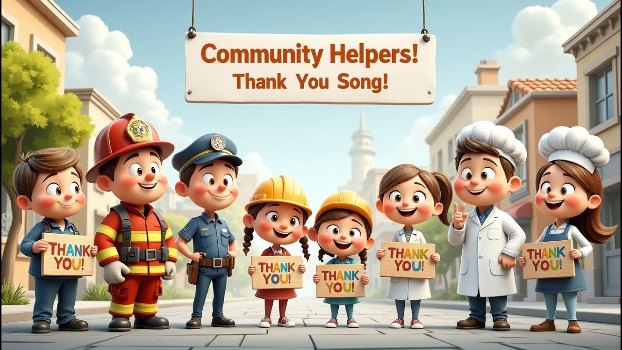 Community Helpers Thank You Song for Kids – Firefighters, Doctors ...