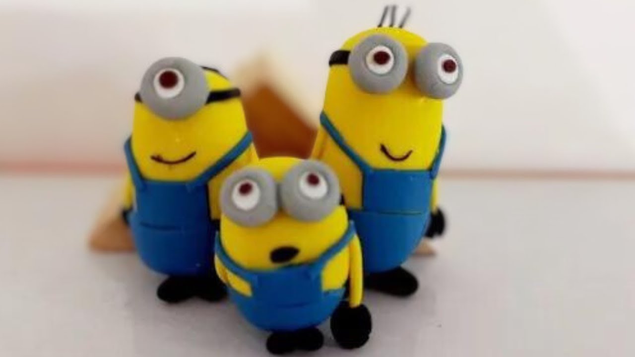 how to make minions with polymer clay part 2 - YouTube
