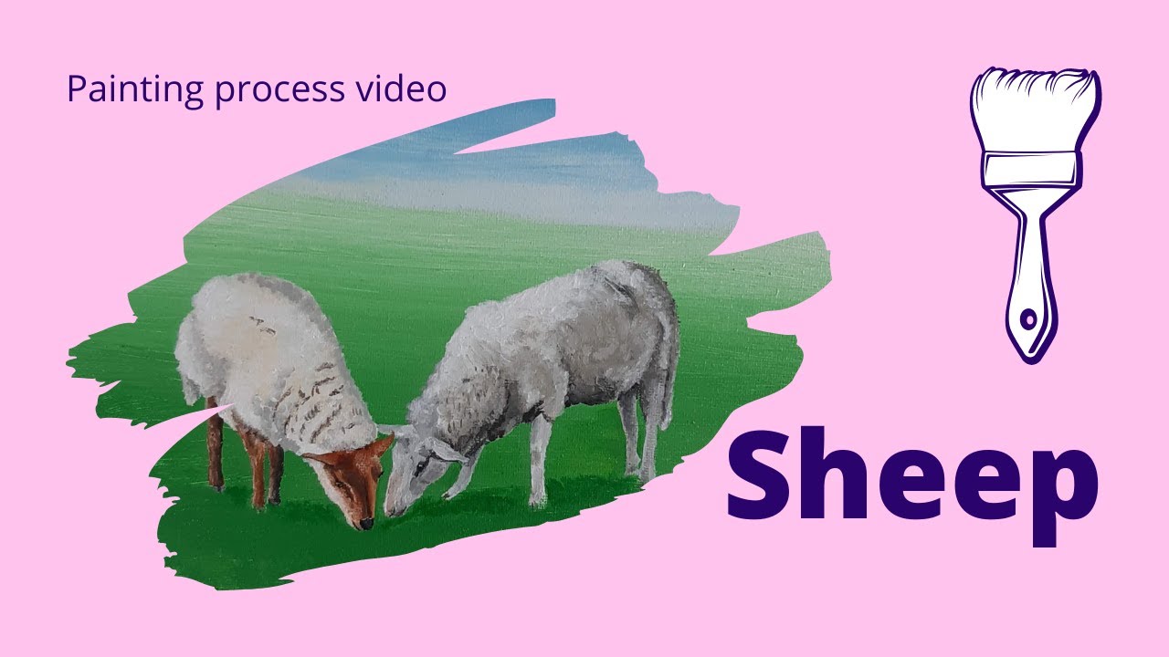 Two Sheep in the Fields | Acrylic Painting Tutorial - YouTube