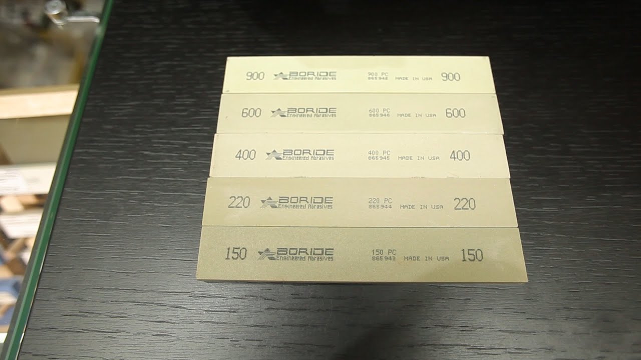 Набор абразивов на бланках Boride PC 25х6х152мм оксид алюминия (5 камней) - YouTube