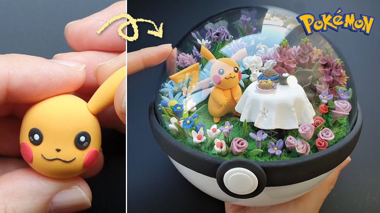 Pokémon Clay Art - Making Pikachu Poké Ball | Oddly Satisfying 🌼 - YouTube