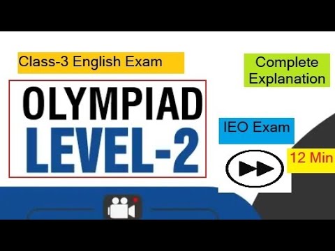 Class-3 English Olympiad paper 2023 Exam Level-2 | SOF IEO EXPLANATION ...