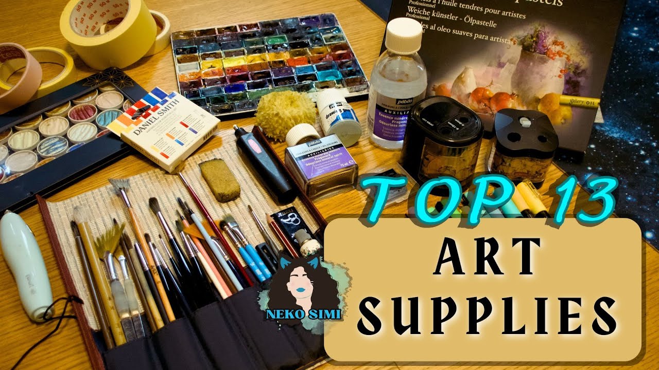 My Top 13+1 Art Supplies I cannot live without | Art Studio Tour - YouTube