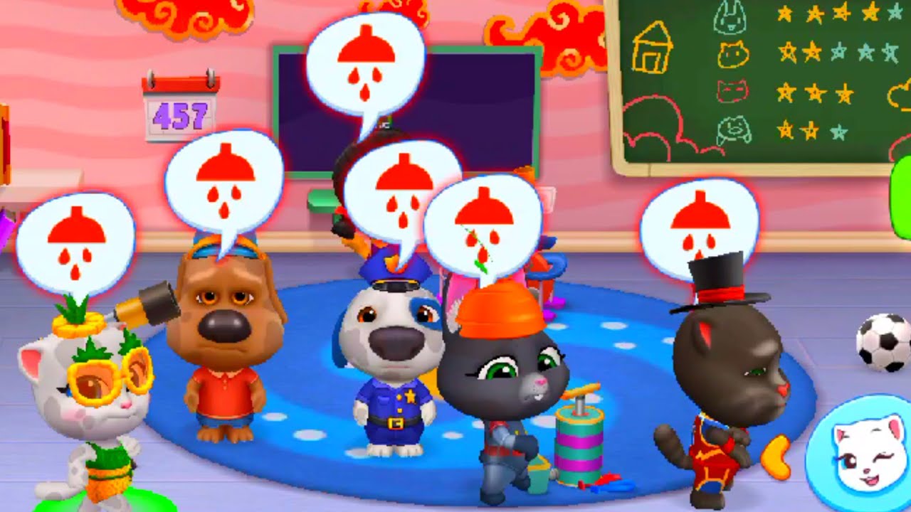 My Talking Tom and his friends cartoon gameplay part 456 - YouTube