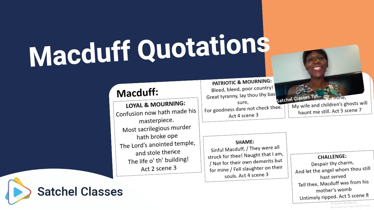 Macduff Quotations | English | Satchel Classes - YouTube