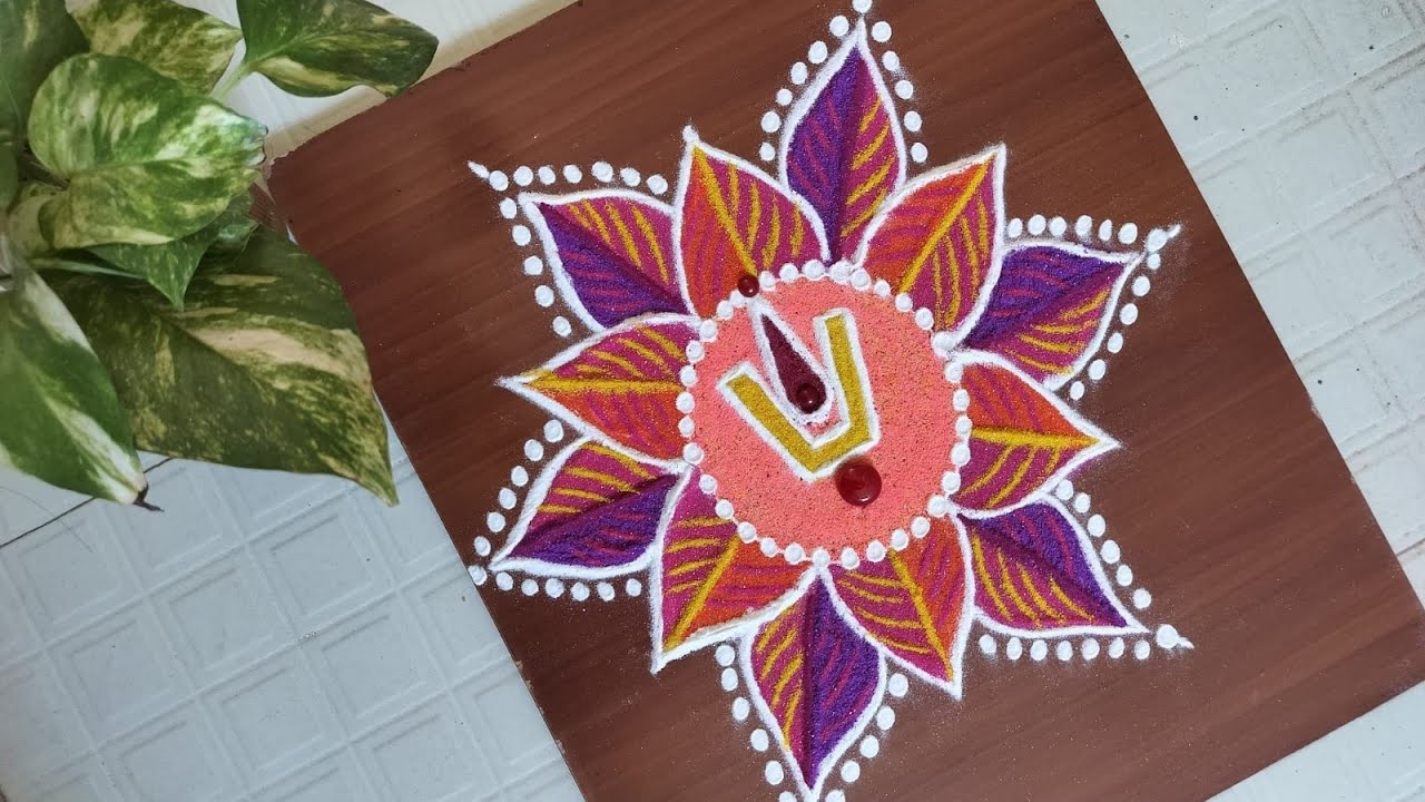 Puratasi kolam | Simple dot kolam | Namam - YouTube