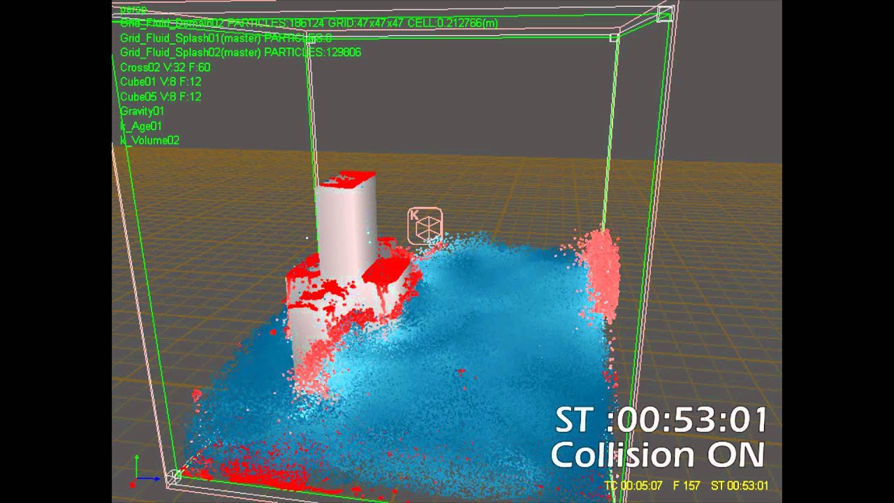 RealFlow Splash Collision Test - YouTube