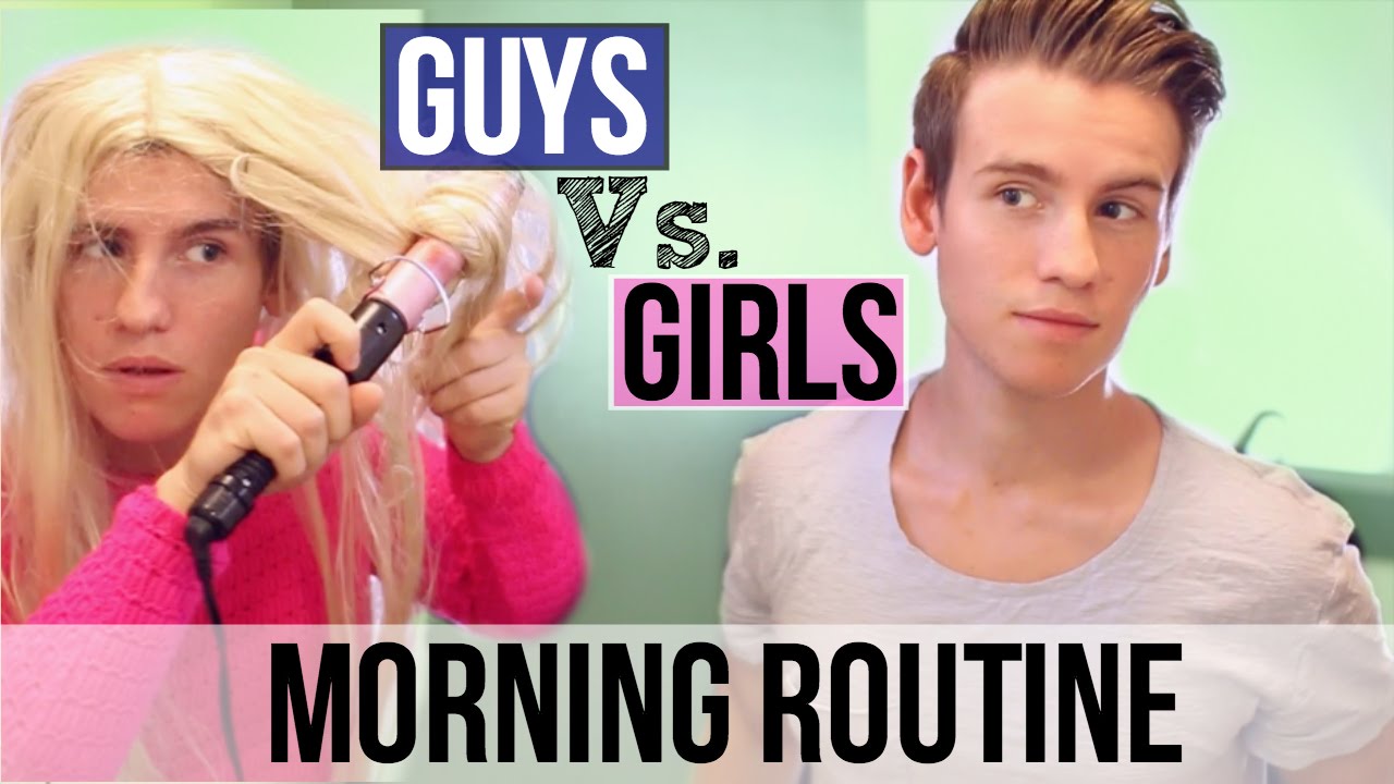 MORNING ROUTINE Guys Vs. Girls! - YouTube