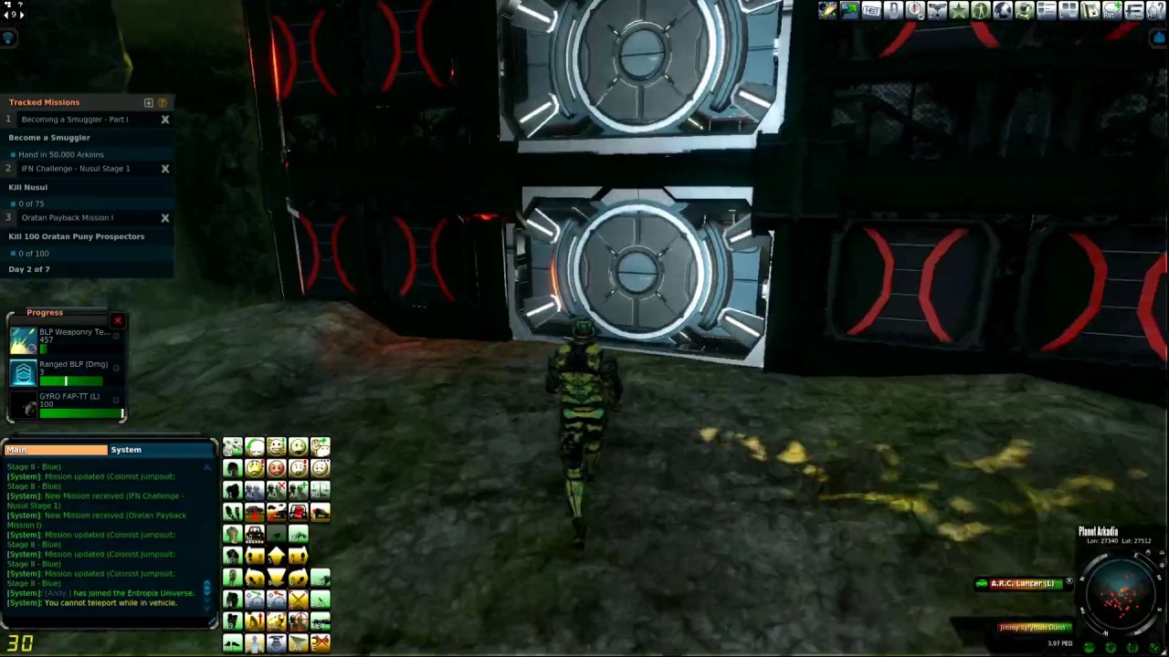 Entropia Universe - Planet Arkadia - The Smuggler Mission - YouTube