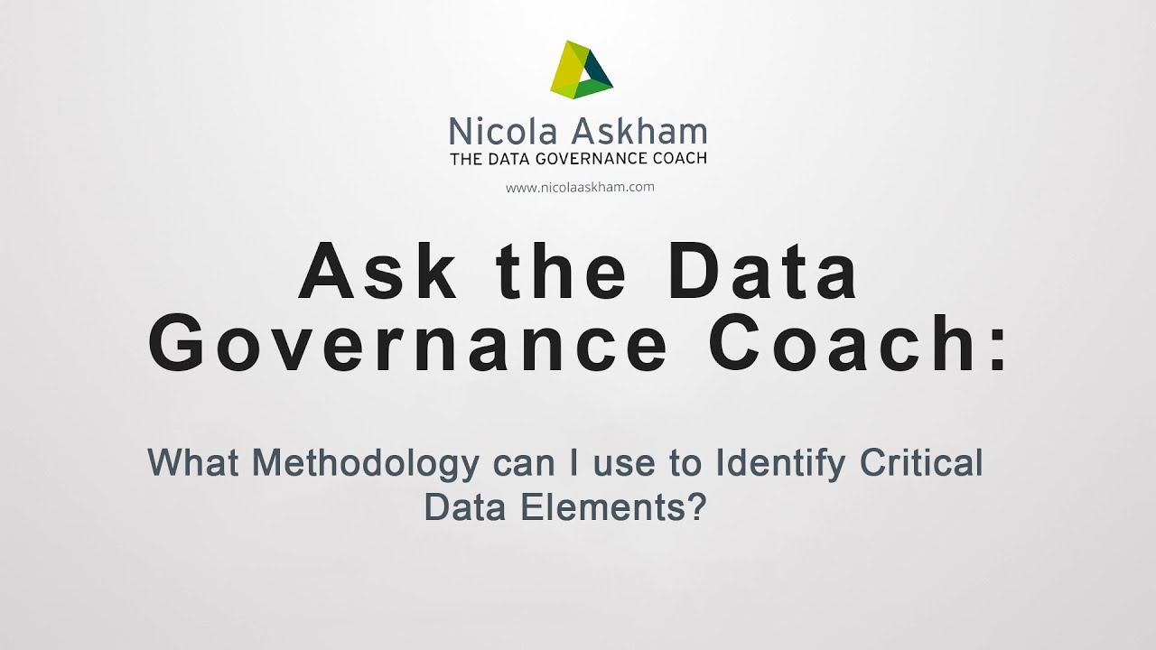 What Methodology Can I Use to Identify Critical Data Elements? - YouTube