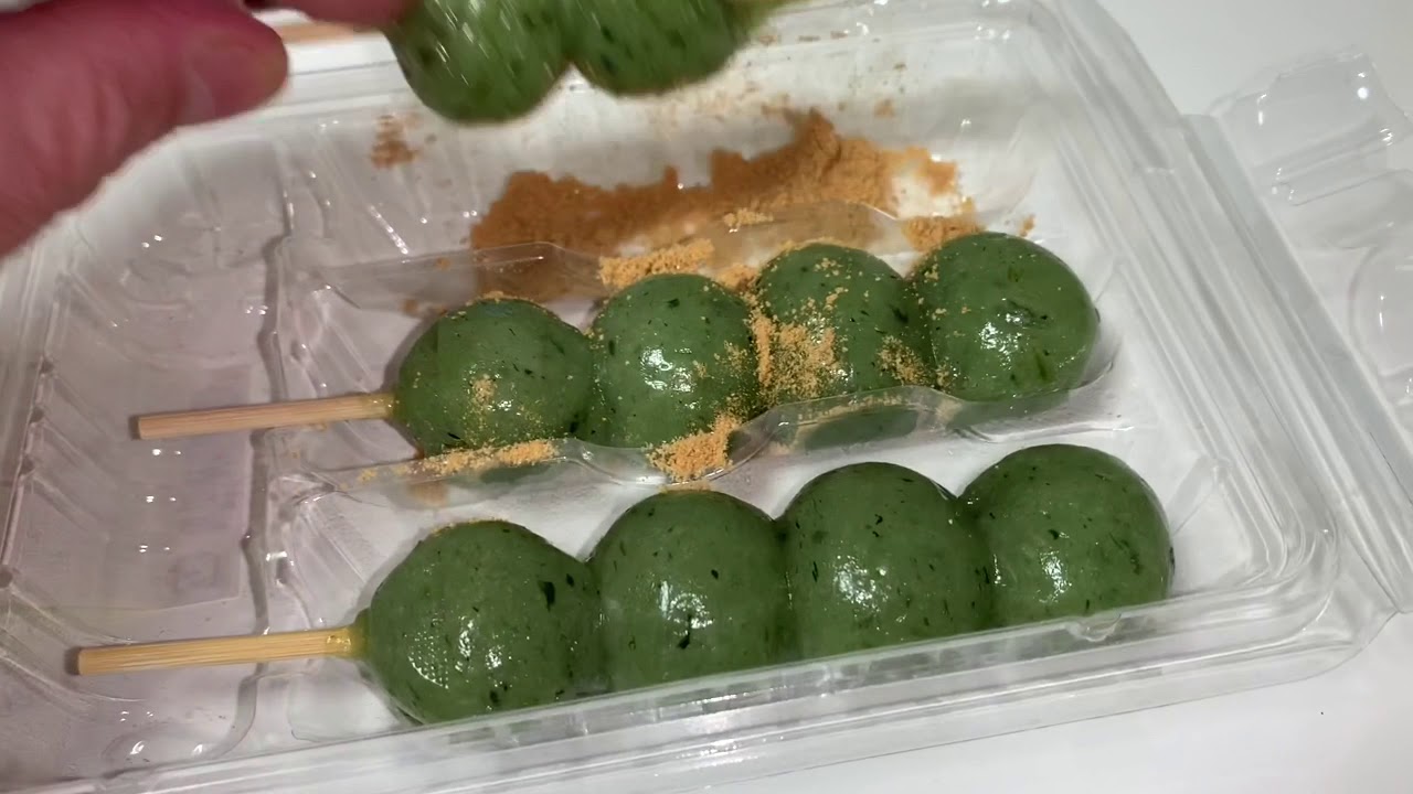 Japanese rice ball on a stick deserts - YouTube
