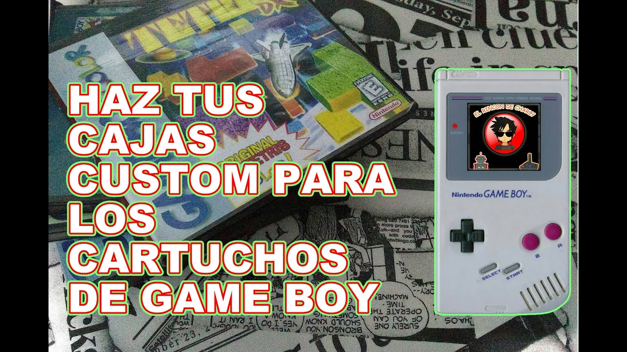Cómo hacer cajas custom para cartuchos Game Boy - YouTube