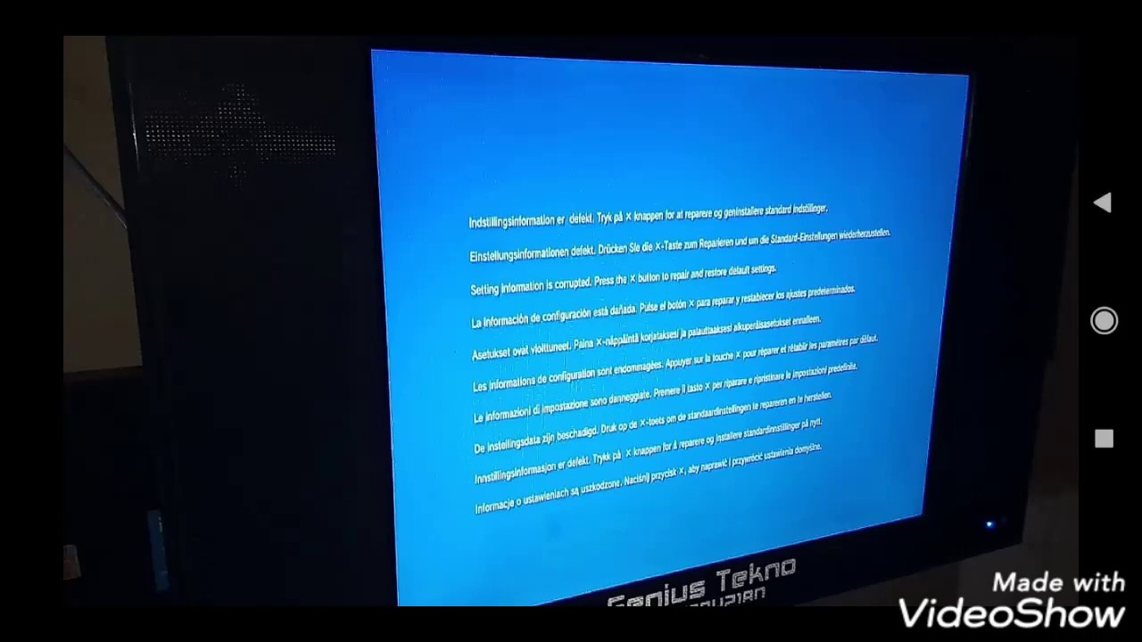 Gejala Penyakit PS3 BSOD (Blue Screen Of Death) - YouTube