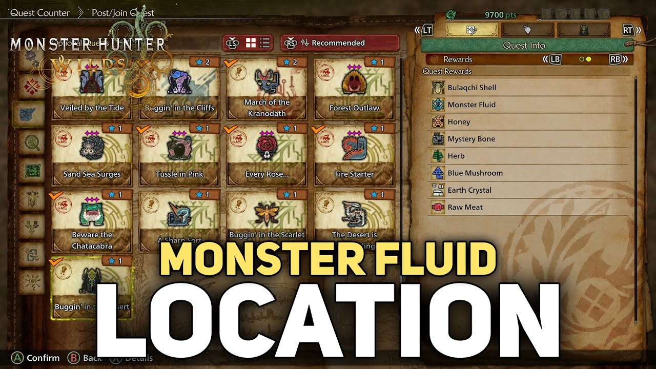 How To Get Monster Fluid Location - Monster Hunter Wilds - YouTube