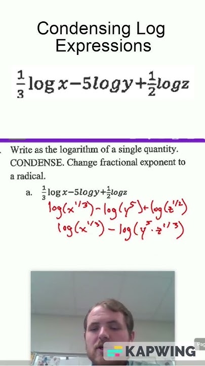 Condensing Log Expressions #shorts #precalculus #exponential #maths # ...