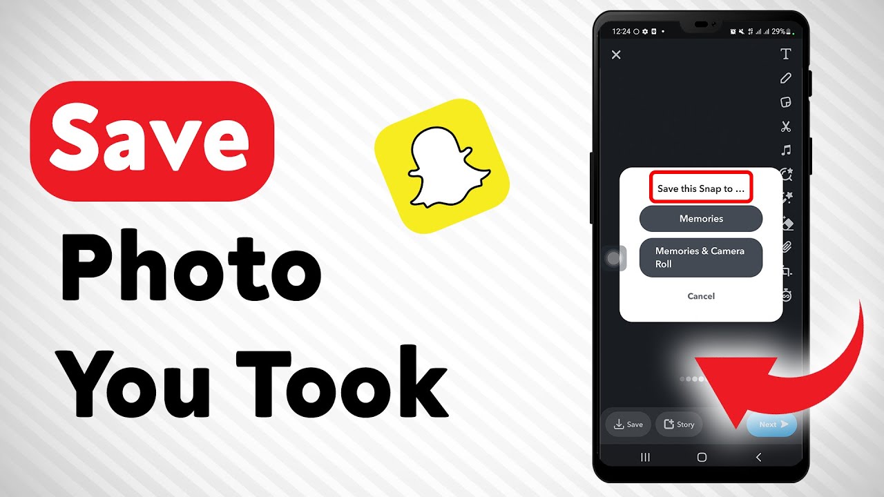 How To Save A Photo You Took In Snapchat - Full Guide - YouTube