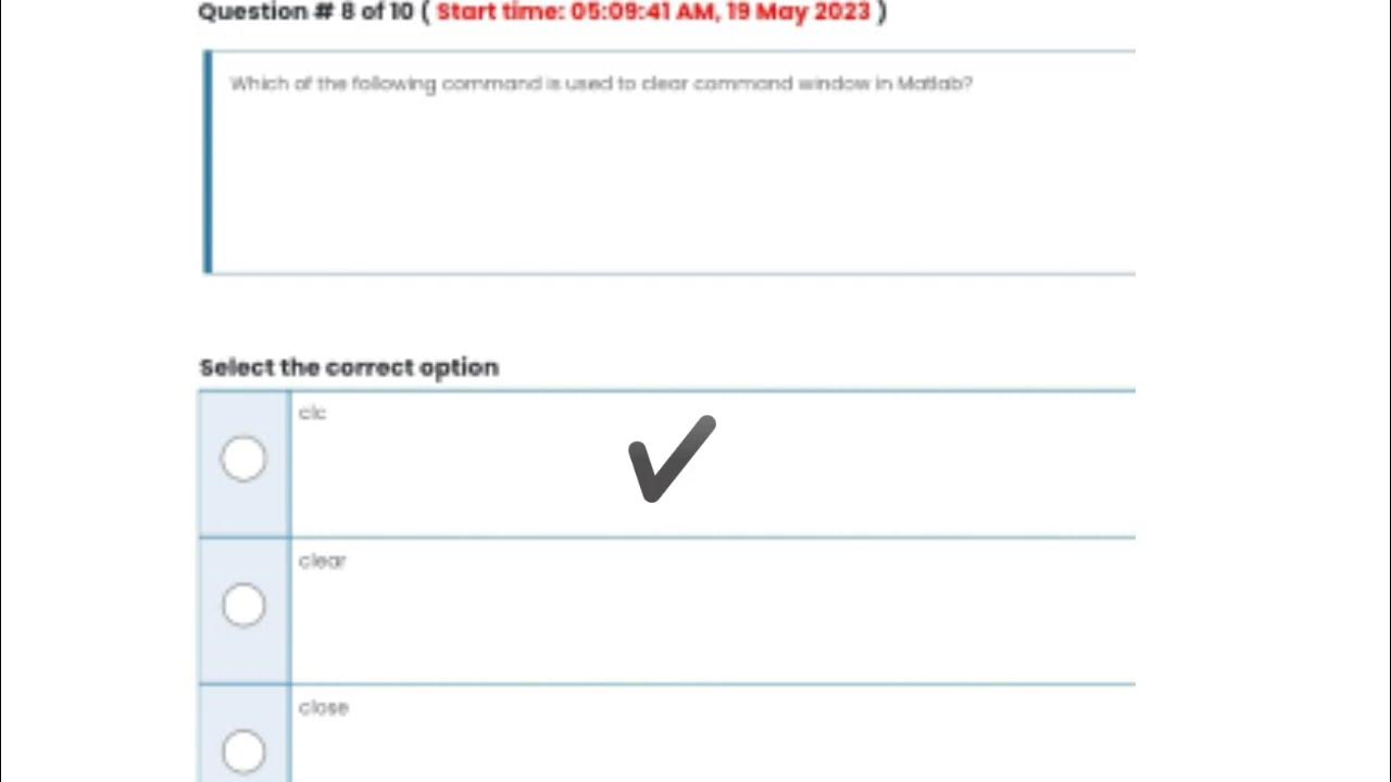 MTH 643 MATLAB Quiz#1 May, 2023 |Due Date 18-05-23 to 20-05-23| #MTH643Quiz1 #MTH643Quiz - YouTube