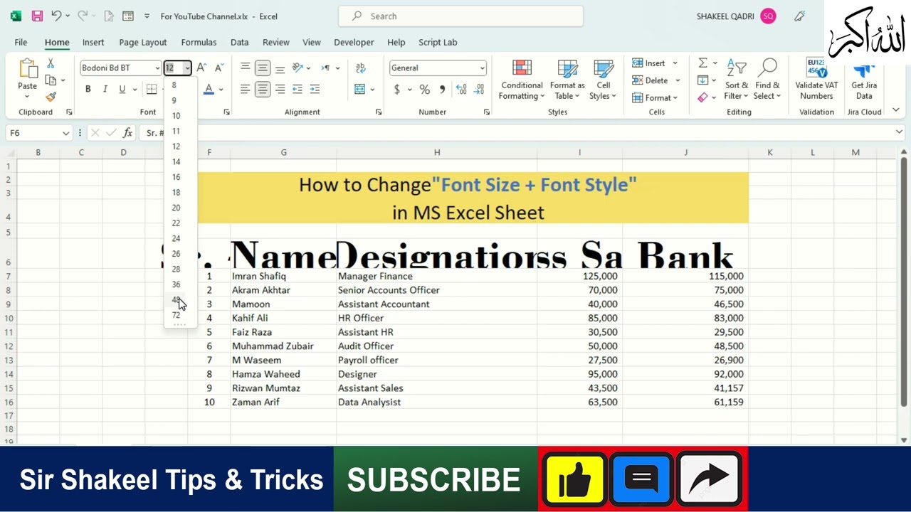 How To Change Font Style Font Size In MS Excel Font Style Or Font How To Change Font Style Font Size In MS Excel Font Style Or Font